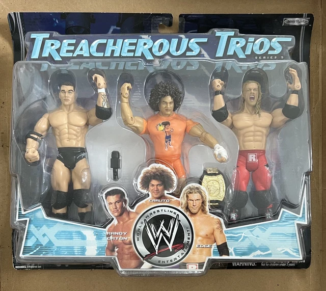 WWE JAKKS PACIFIC - TREACHEROUS Trios Randy Orton , Edge & Carlito BNIB ...