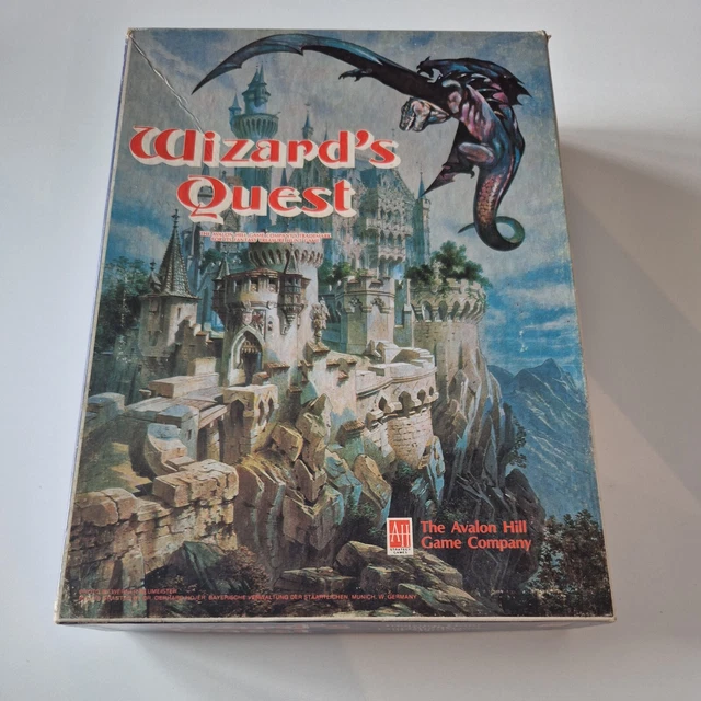 WIZARDS QUEST FANTASY RPG Strategy Board Game Avalon Hill 1979 COMPLETE ...