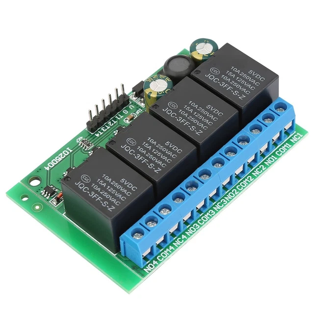 4 CANAUX FLIP Flop Low Pulse Trigger Module De Relais Autobloquant 6 ...