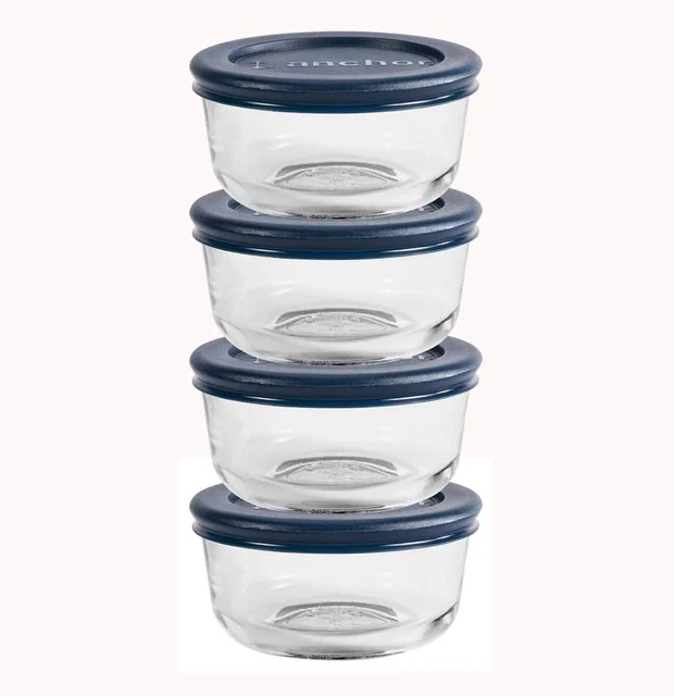 GLASS FOOD STORAGE Containers with Lids, 1 Cup Round, Set of 4 EUR 14 ... GLASS FOOD STORAGE Containers with Lids, 1 Cup Round, Set of 4 EUR 14 ...