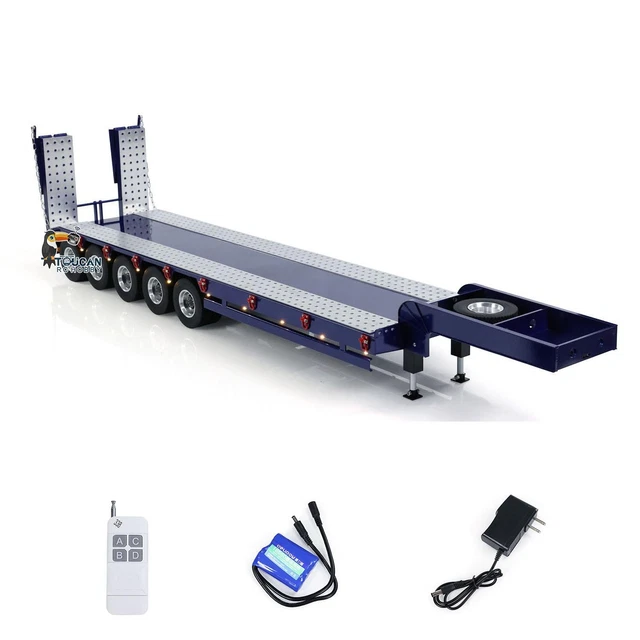 1/14 5AXLES METAL Semi Trailer for DIY Tamiya RC Tractor Truck Dumper ...