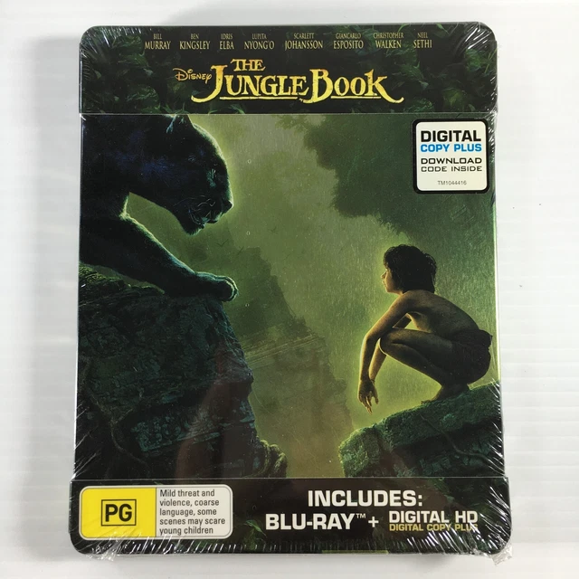 THE JUNGLE BOOK Steelbook Blu-ray Live Action Regions A B C Bluray Blu ...