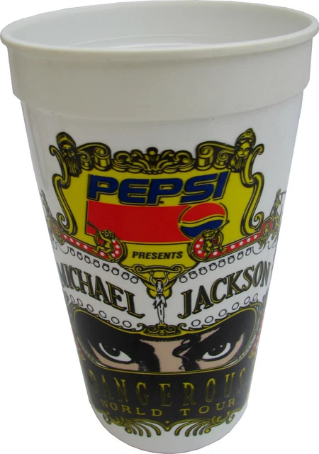 MICHAEL JACKSON GOBELET PEPSI Drink DANGEROUS TOUR Plastic Giant Cup ...