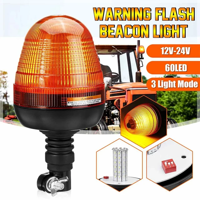 Amber Flashing Lights 12v Truck Turn Signal Lights 2x Led Rotating ...