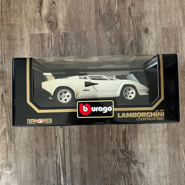 BBURAGO - LAMBORGHINI Countach 1988 [1:18 weiß 3047 Diamonds Die-Cast ...