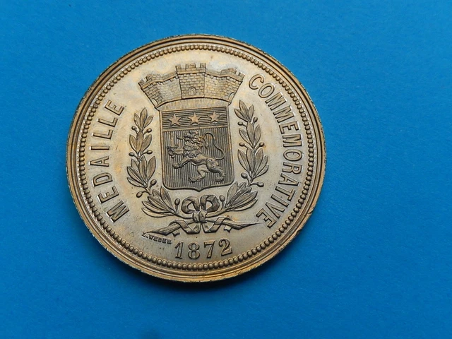 MEDAILLE COMMEMORATIVE LYON 1872 EXPOSITION UNIVERSELLE ETAIN EUR 19,99 ...
