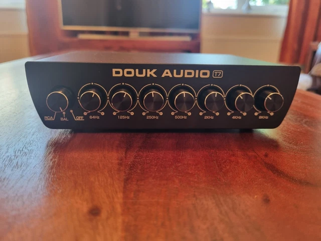 DOUK AUDIO T7 7 Band Audio Equalizer Balanced XLR/RCA EQ Preamp For Amp ...