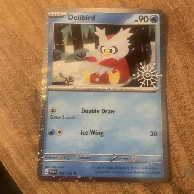 DELIBIRD 046/193 POKÉMON TCG Holiday Calendar 2025 Festive Stamp Promo ...