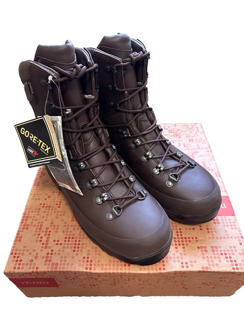 BRITISH ARMY MILITARY Iturri Brown Leather Goretex Cold Wet Weather ...