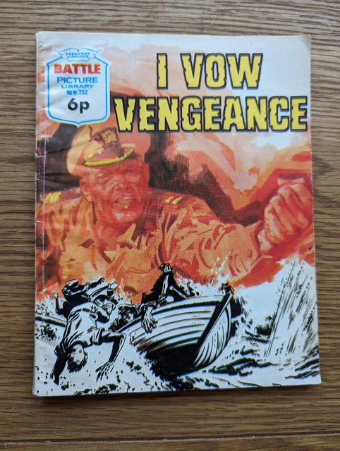 BATTLE PICTURE LIBRARY #752 I VOW VENGEANCE 1973 Fleetway War comic ...