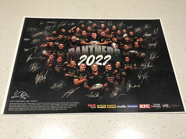 LAMINATED BIG 420MM PENRITH PANTHERS TEAM POSTER,NRL RUGBY $34.99 ...