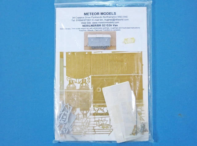 METEOR MODELS 7MM Scale O Gauge Finescale NER/LNER/BR G2 G2A Van Kit £ ...