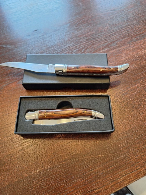 2 LAGUIOLE EN Aubrac Taschenmesser, Original, neuwertig/unbenutzt, 10cm ...