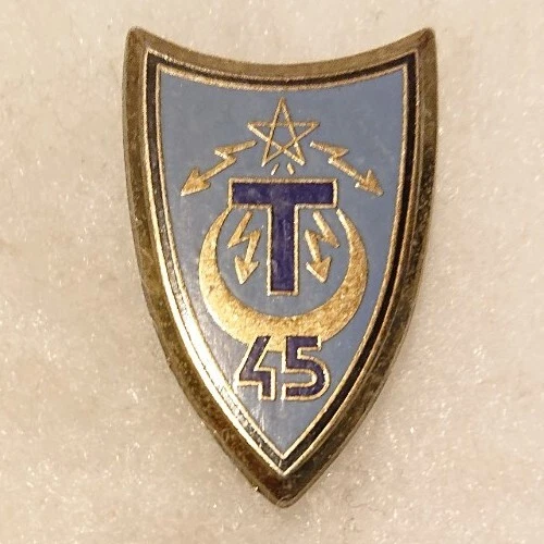INSIGNE 45ÈME RÉGIMENT transmissions, 45 RT, Montelimar, Delsart Sens ...