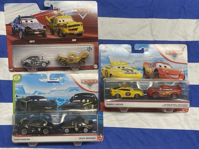 3-DISNEY CARS 2PK:LEWIS HAMILTON BRUCE BOXMANN,LMQ/Charlie Checker,Taco ...