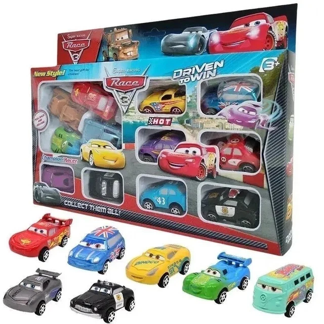 12PCS DISNEY PIXAR Cars Lightning McQueen Jackson Storm Mater PVC Model ...