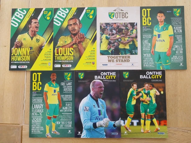 NORWICH CITY 7 HOME PROGRAMME BUNDLE FROM 2014 to 2016 £3.00 - PicClick UK