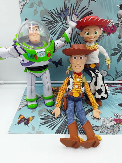TOY STORY 12” Talking Buzz Lightyear/15” String Pull Talking Woody and ...
