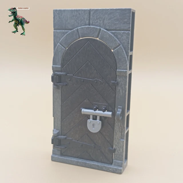PLAYMOBIL PORTE PORTE-DRAGON rouge-serrure d'entrée-château médiéval ...