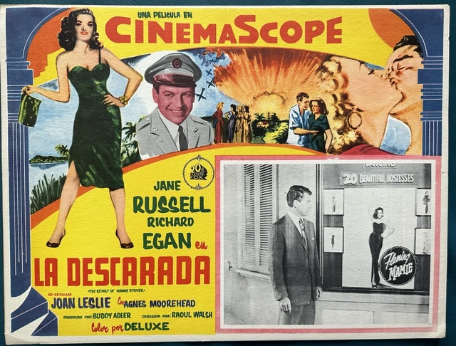 THE REVOLT OF Mamie Stover Jane Russell Richard Egan Mexican Lobby Card ...