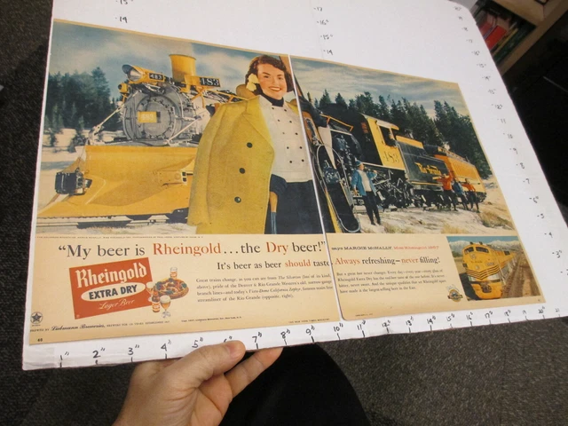 NEWSPAPER AD 1959 Miss RHEINGOLD beer pinup girl Robbin Bain pheasant ...