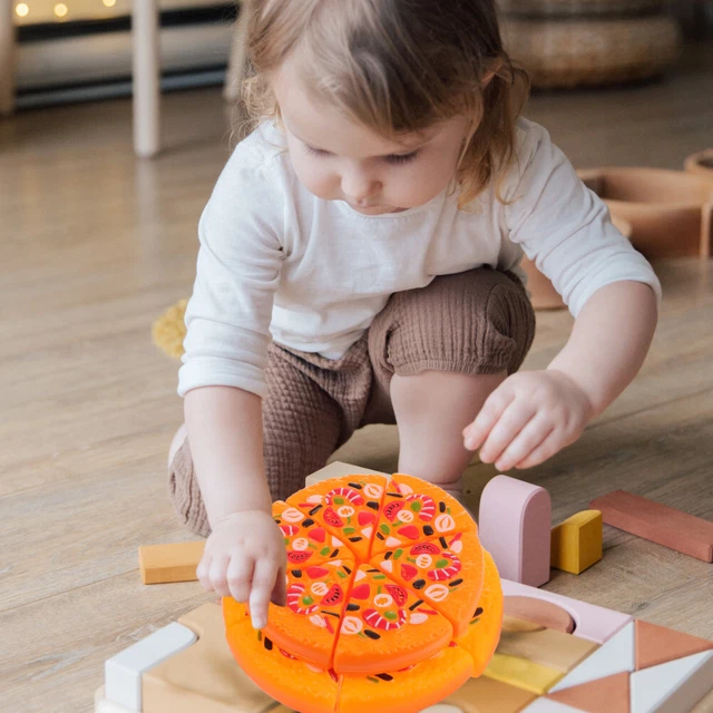 2 PCS KIDS Pizza Chee Toy Early Education Food Toys Toddler £12.58 ...