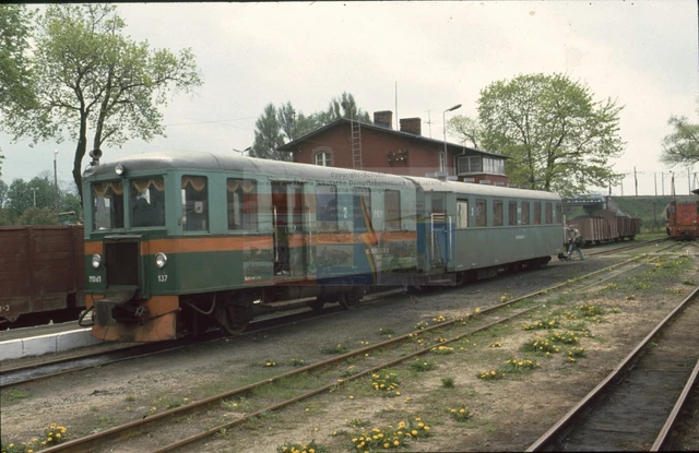 ORIGINAL SLIDE / slide PKP Poland incl. (c): MBd1-137 small railway ...