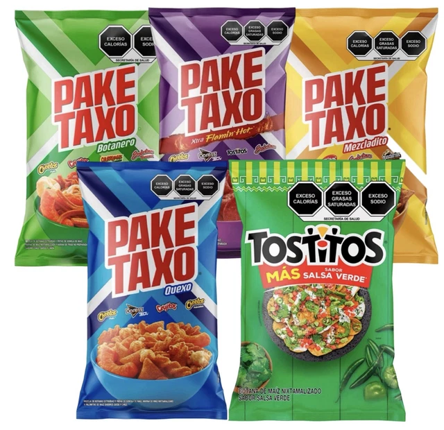 SABRITAS MEXICAN BOTANAS Papitas Chips Variety Pack SMALL Box w/5 bags ...