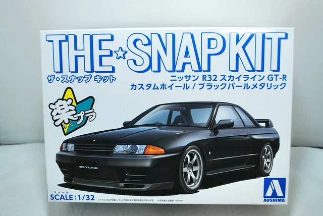 K26020042 AOSHIMA 1/32 Nissan Skyline GT-R BNR32/R32 Custom Wheels ...