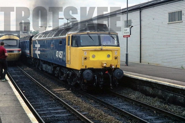 35MM SLIDE BR British Rail Diesel Loco Class 47 47457 Exeter 1991 ...