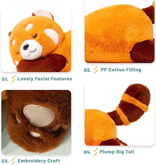 RED PANDA STUFFED Animal Plushie Toy Gift for Kids & Girlfriend - 13.7 ...