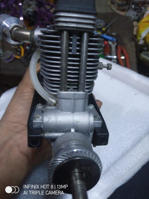 OS FOUR STROKE FS-91S II Nitro Glow Engine RC Airplane Motor w/ Muffler ...