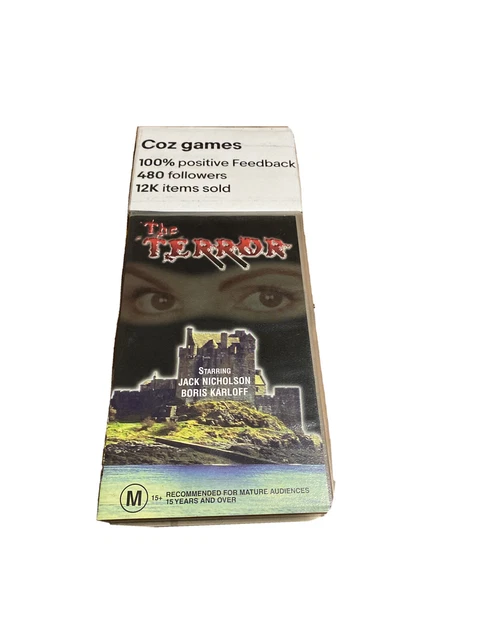 THE TERROR VHS Boris Karloff, Jack Nicholson Pal Australian Release ...