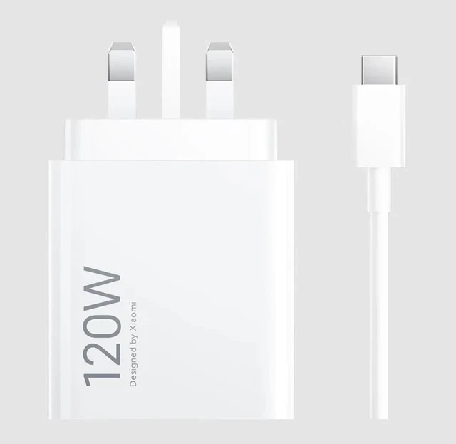XIAOMI 120W HYPERCHARGE Combo Type-A Fast Charger - 3 Pin UK Plug ...
