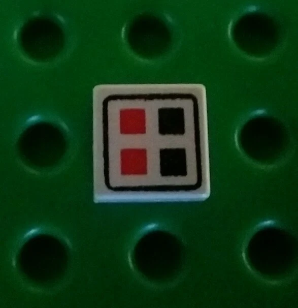 LEGO SMALL RARE White 1x1 Flat Control Panel Tile Space Brick x 1 piece ...