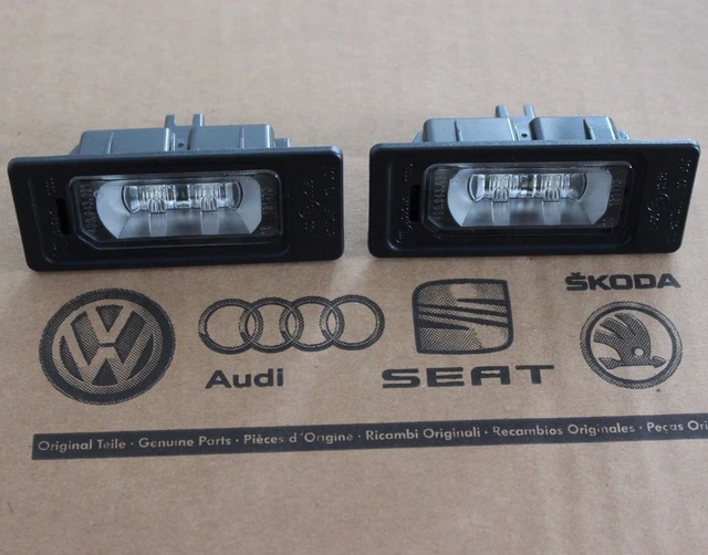 ORIGINAL VW LED Kennzeichenleuchten 2 Stück 3AF943021A neu Leuchten ohne Adapter EUR 34,85 ...