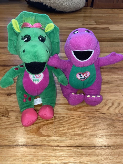 BARNEY THE PURPLE Dinosaur And Baby Bop Musical Singing Soft Plush Toy ...