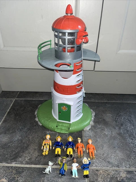 FIREMAN SAM LIGHTHOUSE Figure Toy Playset Mike Flood - Lights Sounds ...