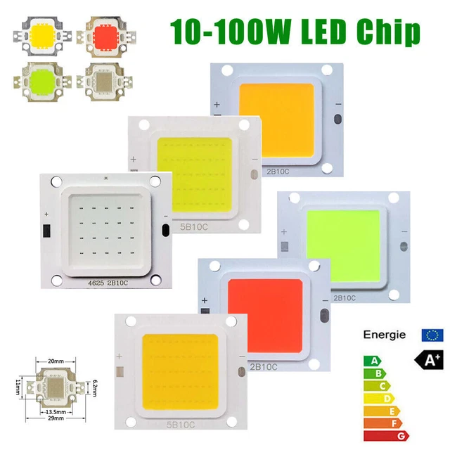 LED CHIP COB10W 20W 30W 50W 70W 100W rgb smd bulb floodlight lamp DIY DC12V 32V EUR 1,92 ...