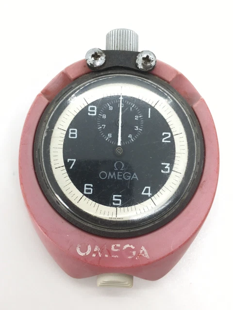 VINTAGE OMEGA STOPWATCH with fitted Red Stand / Holder - Working Stop ...