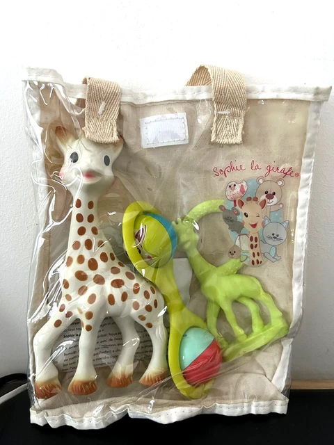 SOPHIE LA GIRAFE Original Giraffe Teether and Rattles Gift Set in a Bag ...