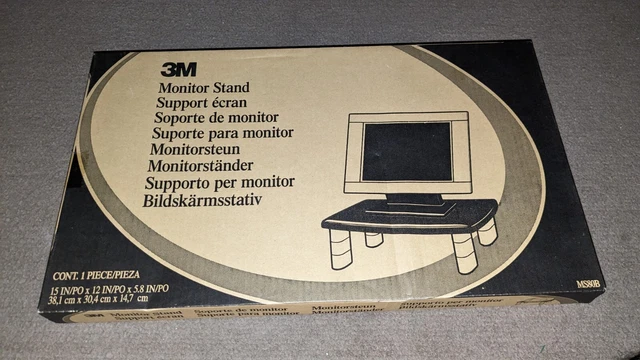 NEW 3M ADJUSTABLE Monitor Stand MS80B Riser Three Segment Adjustable ...