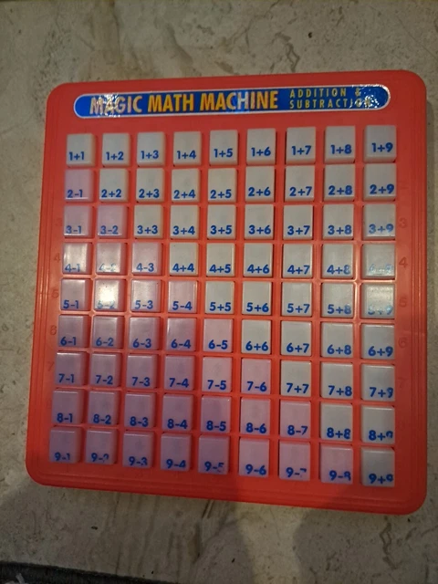 VINTAGE MAGIC MATH Machine Addition Subtraction Learning Tool Toy 1993 ...