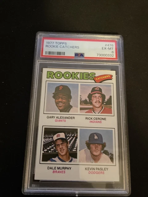 1977 TOPPS DALE Murphy Rookie Catchers #476 PSA 6 EUR 55,25 - PicClick FR