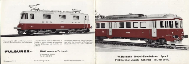 CATALOGO W.HERMANN MODELL Eisenbahnen Spur O Fulgurex, 1971 D E F aa ...