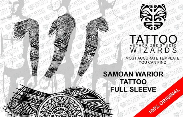 MAORI SAMOANISCH POLYNESISCH SUN WARRIOR Vollarm TATTOO Schablone ...