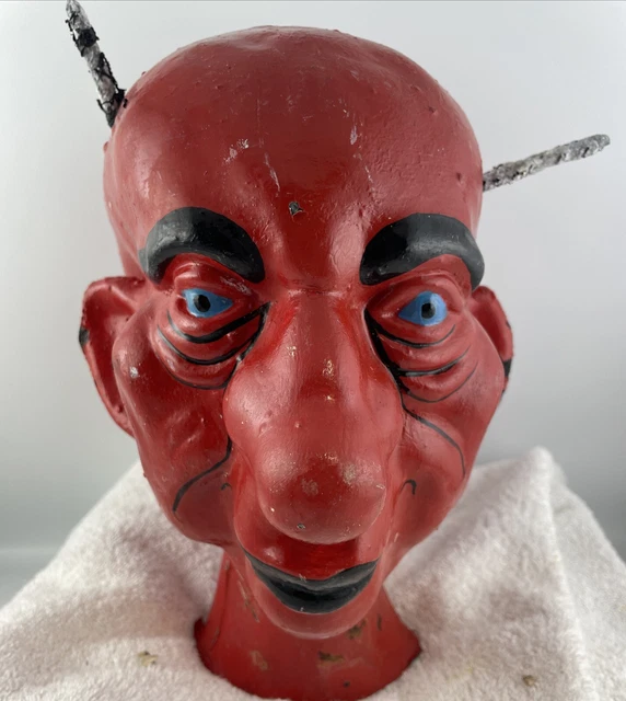 VINTAGE CARNIVAL HAUNTED House Prop Severed Head Halloween Prop Macabre ...