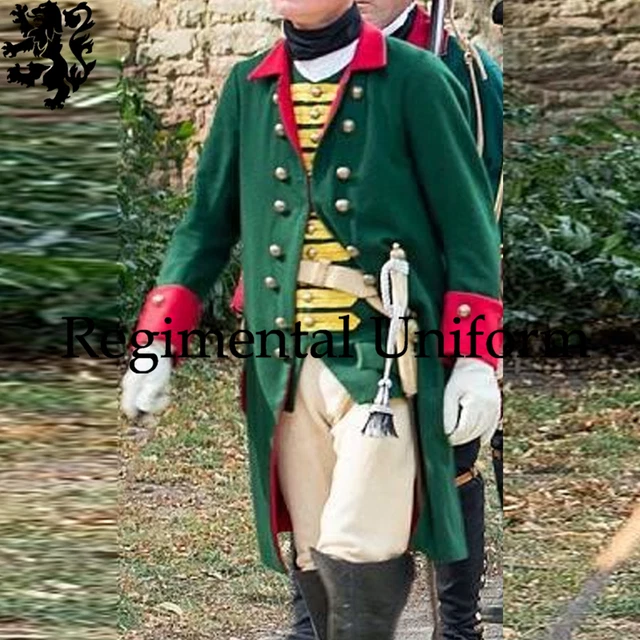 NEW AMERICAN REVOLUTION Soldier Uniform Colonial Soldier Jacket Green ...