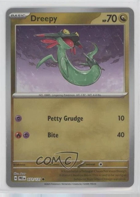 2025 POKEMON SV: Prismatic Evolutions (PRE) Poke Ball Foil Dreepy #071 ...