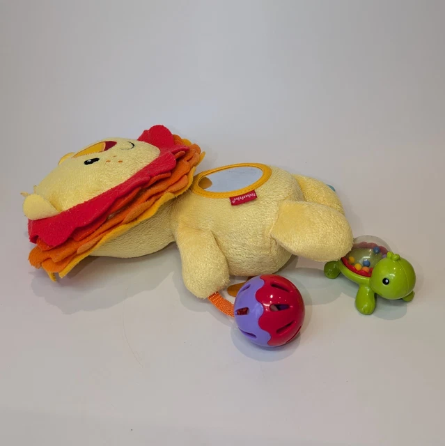 FISHER-PRICE LION ACTIVITY Toy CGN89 DJW80 Plush Rattle Mirror Teether ...
